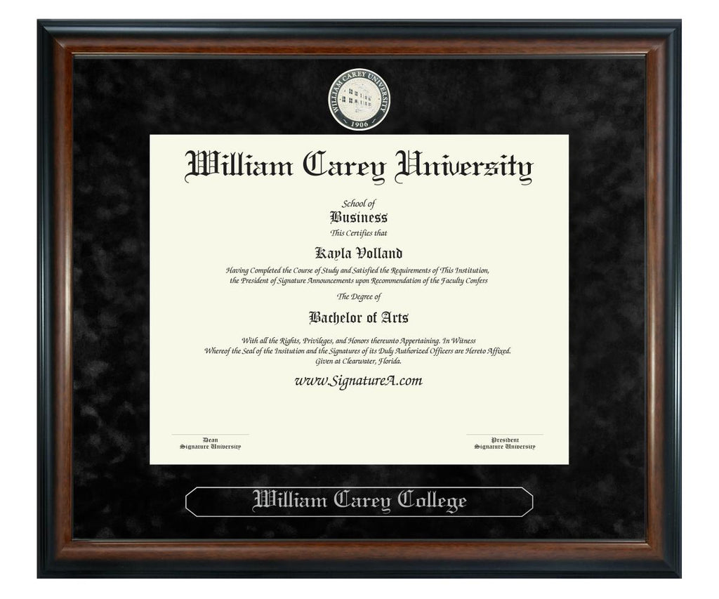 William Carey University Diploma Frame (SN)- SignatureA