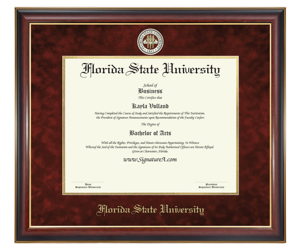1 FSU Diploma Frame SN- SignatureA